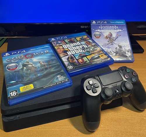 Sony playstation 4 slim с играми