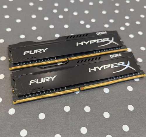 Оперативная память DDR4 Kingston HyperX 2*4 гб