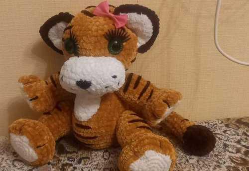 Игрушки ручной работы-тигр девочка