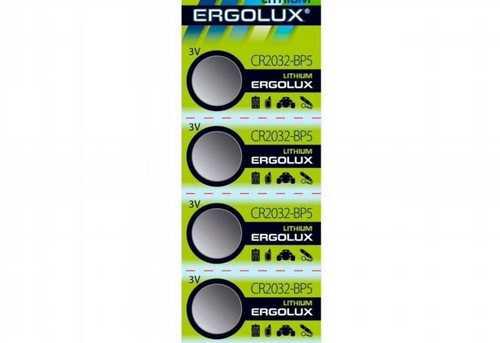 Ergolux CR2032 Lithium BL5 отрывные (100шт)