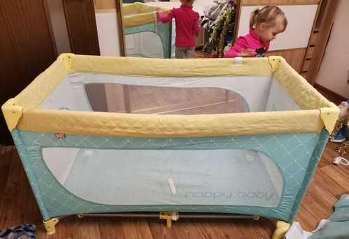 Детский манеж кровать Happy baby