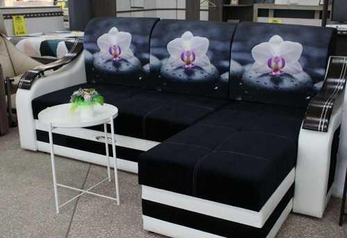 Угловой диван кровать в классическом цвете новый