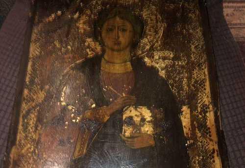 Старинная икона Св. Пантелеймон