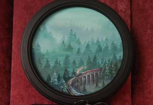 Картина маслом Поезд в Хогвартс
