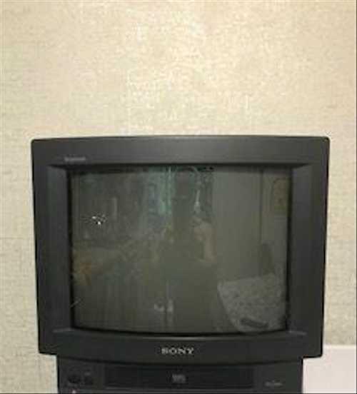Телевизор видеодвойка sony 14" с VHS