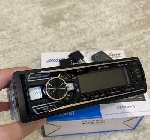 Магнитола alpine 1din с bluetooth