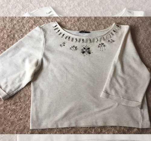 Свитер хлопковый женский короткий H&M разм 46