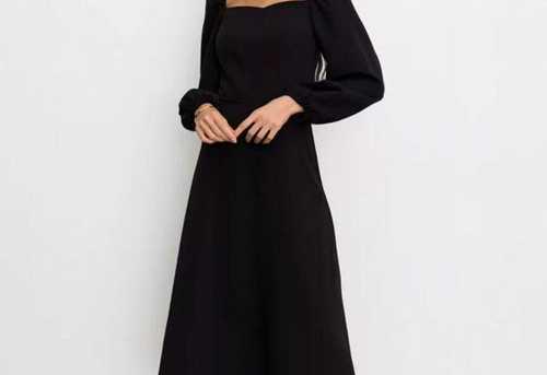 Женское чёрное платье, размер 48