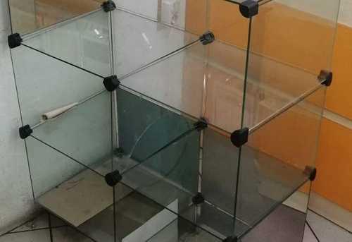 Тумбочка - подставка из стеклянных кубов