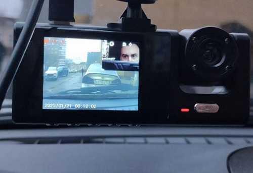 Видеорегистратор авто, с 2-й камерой + карта 32гб
