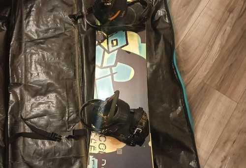 Сноуборд head rush rocka 150 см + креп+ боты+чехол