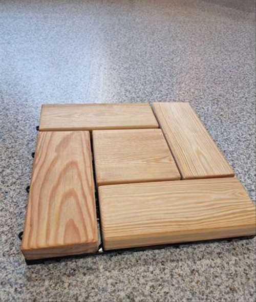 Садовый паркет из лиственницы Экстра 30*30