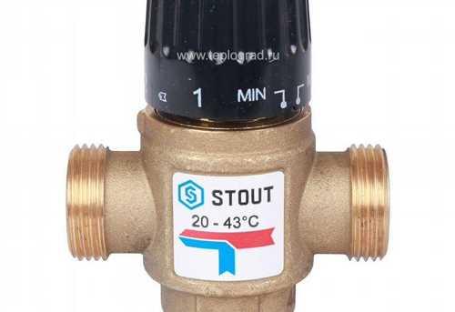 Термостатический клапан Stout 3/4 нр 20-43 1.6