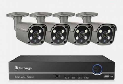 Система видеонаблюдения Techage 8 каналов 4 камеры