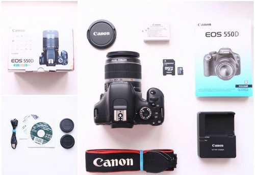 Фотоаппарат Canon 550d +зум 18-55 (стаб) +16гб