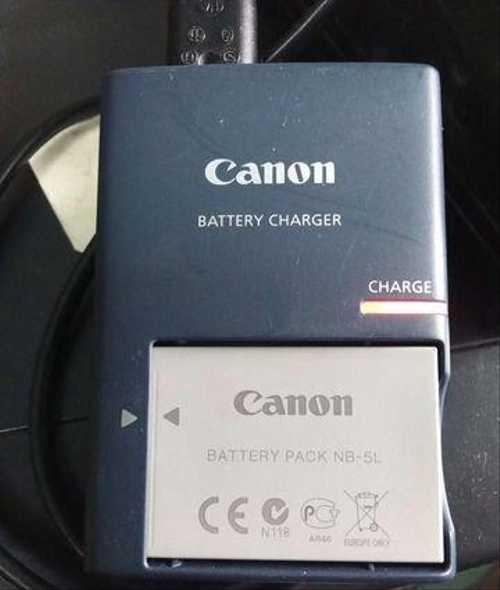 Зарядник и аккумулятор Canon NB-5l