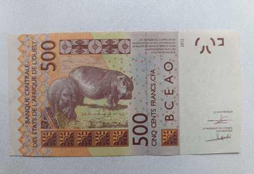 Банкнота 500 франков 2012 Западная Африка