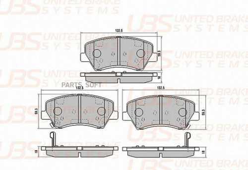 UBS B1103029 Тормозные колодки KIA cerato 13/hyund