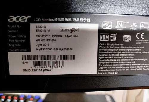 Монитор Acer ET221Qbi