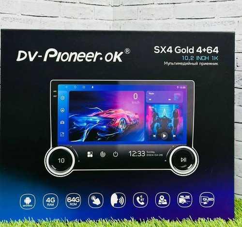 Android магнитола 4+64Gb Pioneer Gold DSP+Carplay