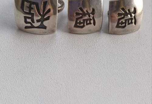 Комплект серьги и кольцо (серебро)