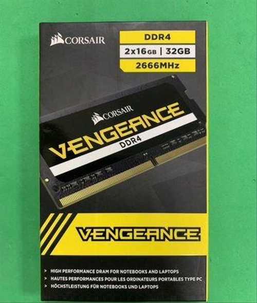 DDR4 2666 16GBx2 sodimm Corsair Vengeance, NEW