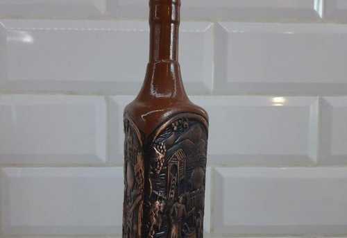 Бутылка винная керамическая
