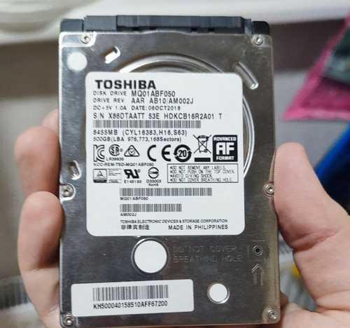 Ноутбучный hdd Toshiba 500 gb