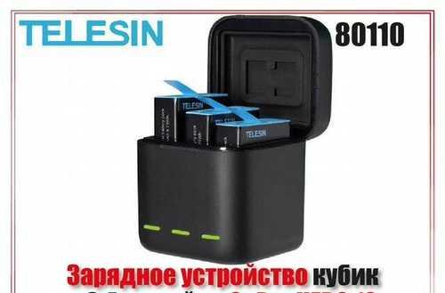 Три аккумулятора GoPro 10 + зарядка Telesin