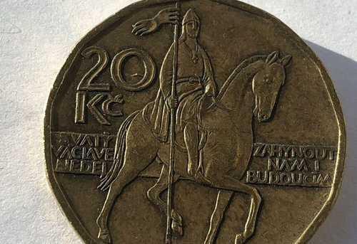 Монета чехии 20 крон 2004