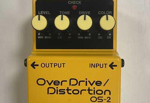 Гитарная педаль эффектов boss os-2 overdrive disto