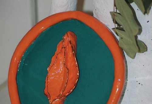 Блюдце тарелка керамическая ручная работа