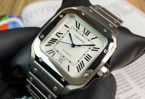 Часы мужские Cartier silver/white #487