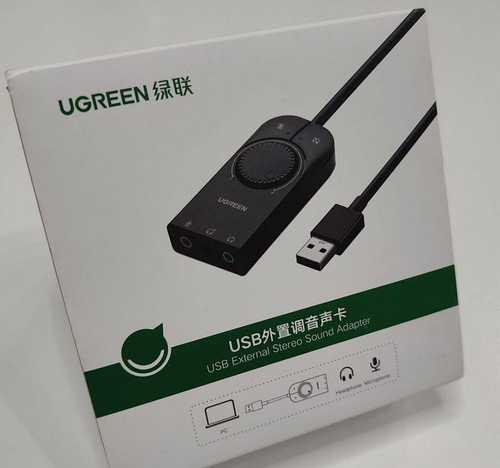 Внешняя USB звуковая карта Ugreen