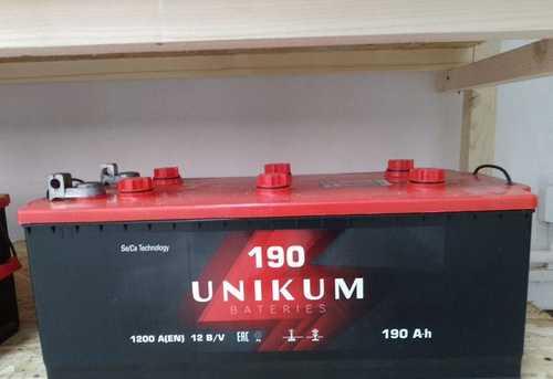 Аккумулятор Unikum 190Ah 1200A