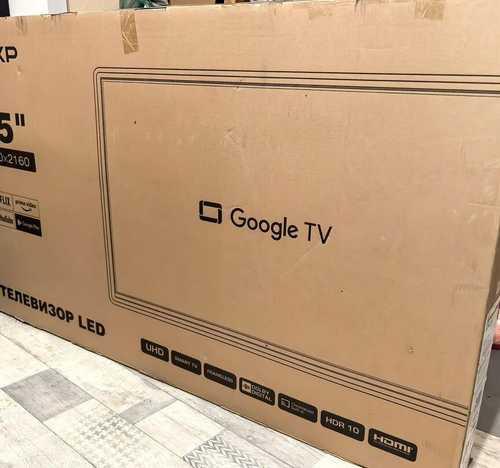 Новый 4К 65" (165см) Google TV Dexp Дефект