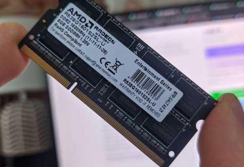 Оперативная память ddr3L 8 gb AMD 1600 мгц