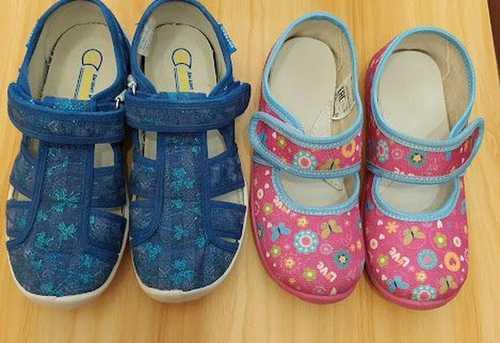 Текстильные сандалии для девочки (30, 31 размеры)