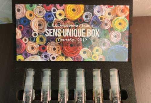 Sens unique box с пробниками духов, тема Ткани