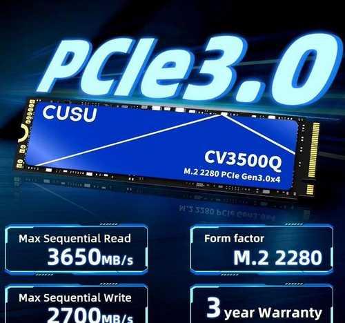 SSD m2 nvme 512Gb cusu CV3500Q Новый