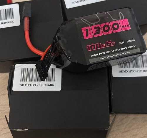 Батареи 1300 mAh 100 c 6 s