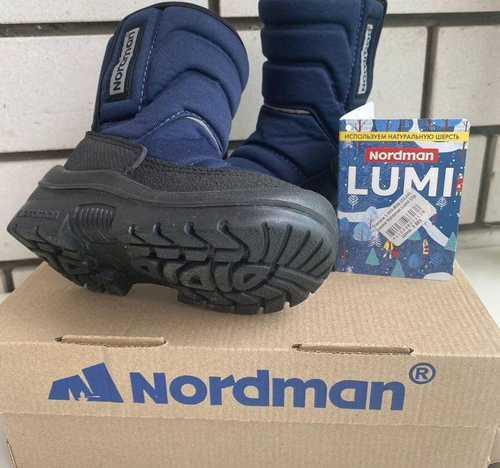 Ботинки зимние nordman lumi. Синие