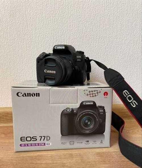 Зеркальный фотоаппарат canon EOS 77D + объективы