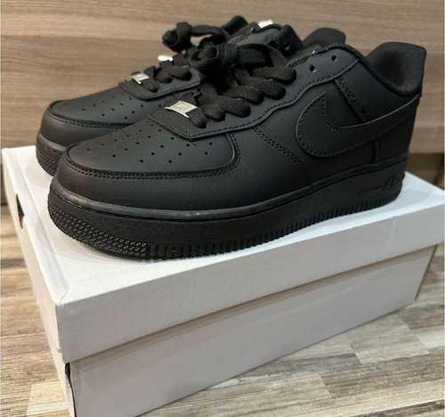 Nike air force 1 black/white премиум качества