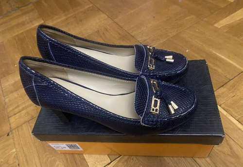 Новые туфли женские мокасины темно-синие 36 р