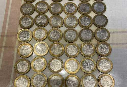 Коллекционное монеты - Древние города Росии. 50шт