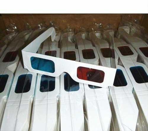 Анаглифные 3D очки красный/синий 100штук/упаковка