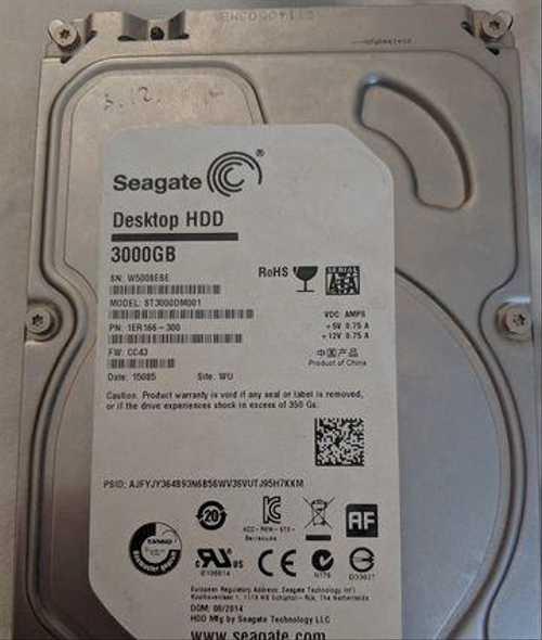 Seagate 3TB ST3000DM001-1ER166 сыпется