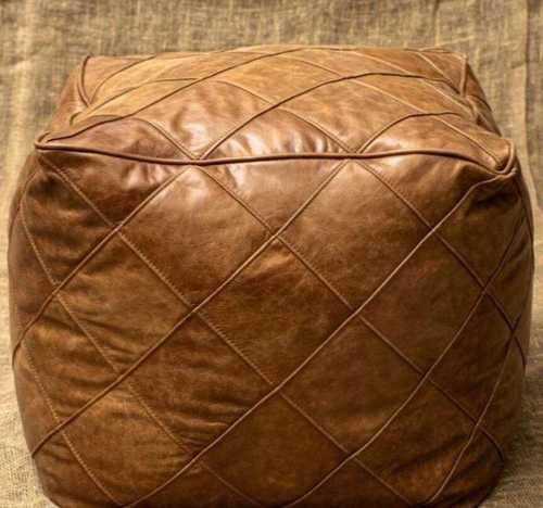 Пуф softness, quilted leather