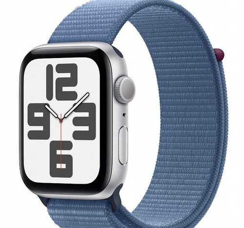 Смарт-часы Apple Watch SE 2 (2023), 44 мм, Silver Al Winter Blue Sport Loop